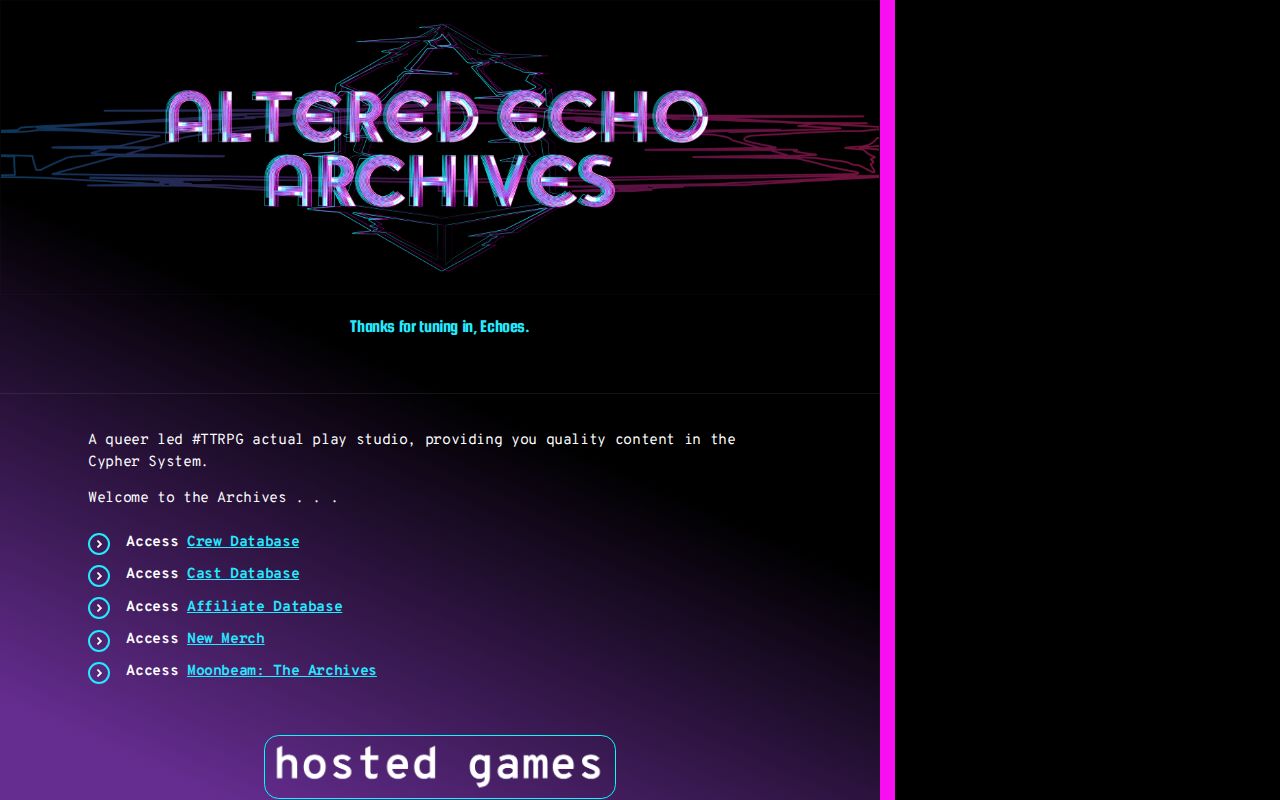 Altered Echo Archives